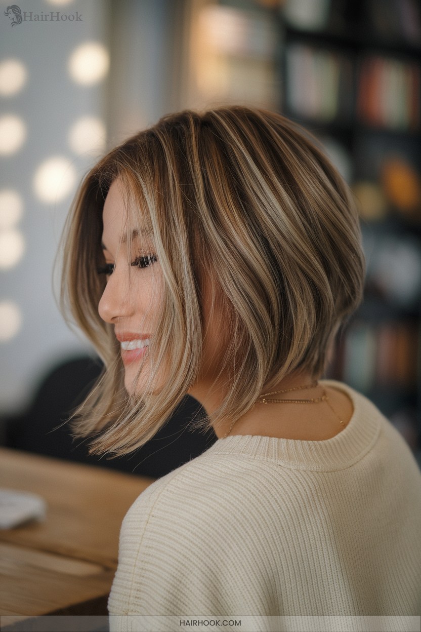 14 Dimensional Short Stacked Bob Haircut Ideas For Maximum Body